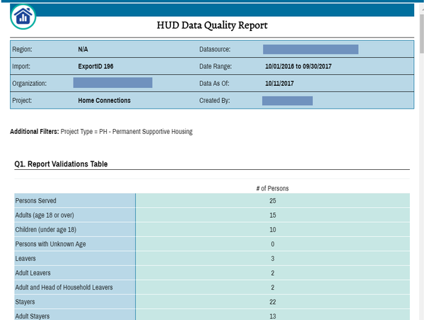 HUD Data Quality Report – Simtech Solutions